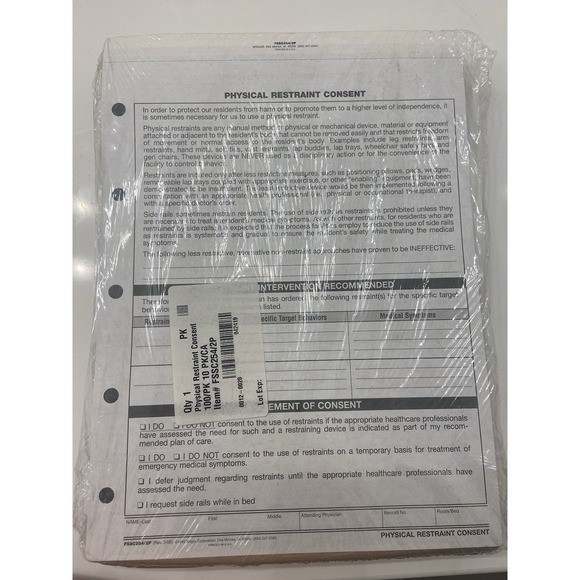 Briggs New York | Office | Vintage Briggs Physical Restraint Consent ...